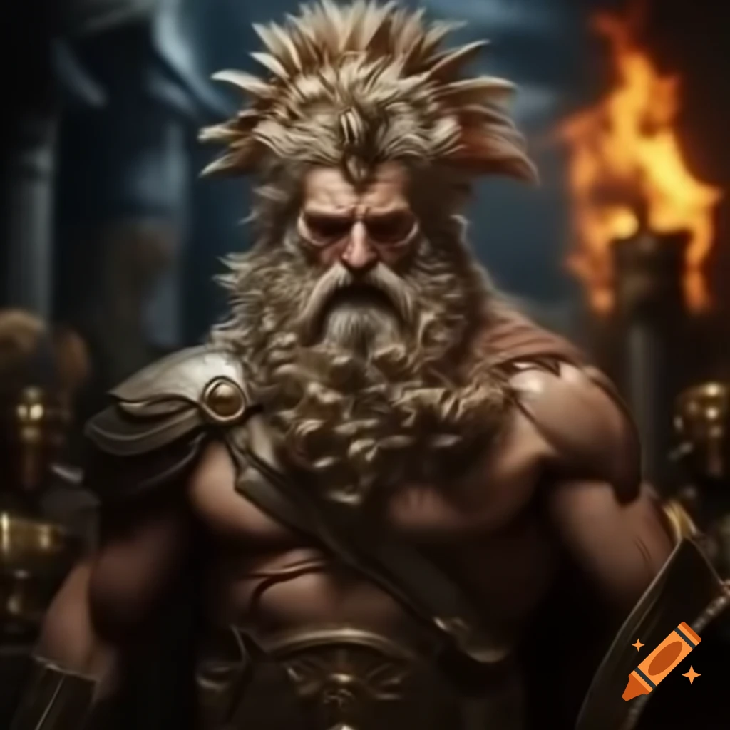 End boss character inspired by greek mythology in video game on Craiyon