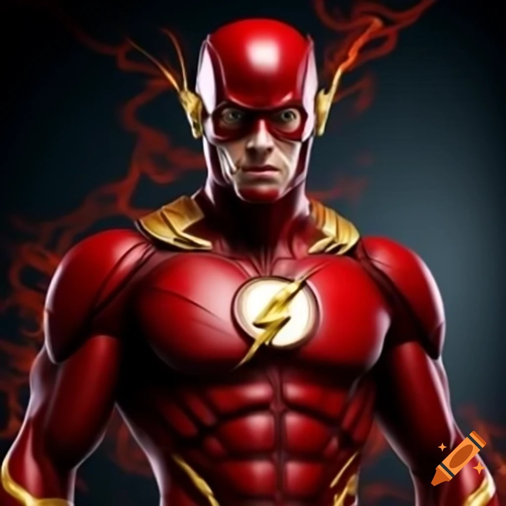 Ultra-realistic depiction of dc character flash in 4k resolution on Craiyon