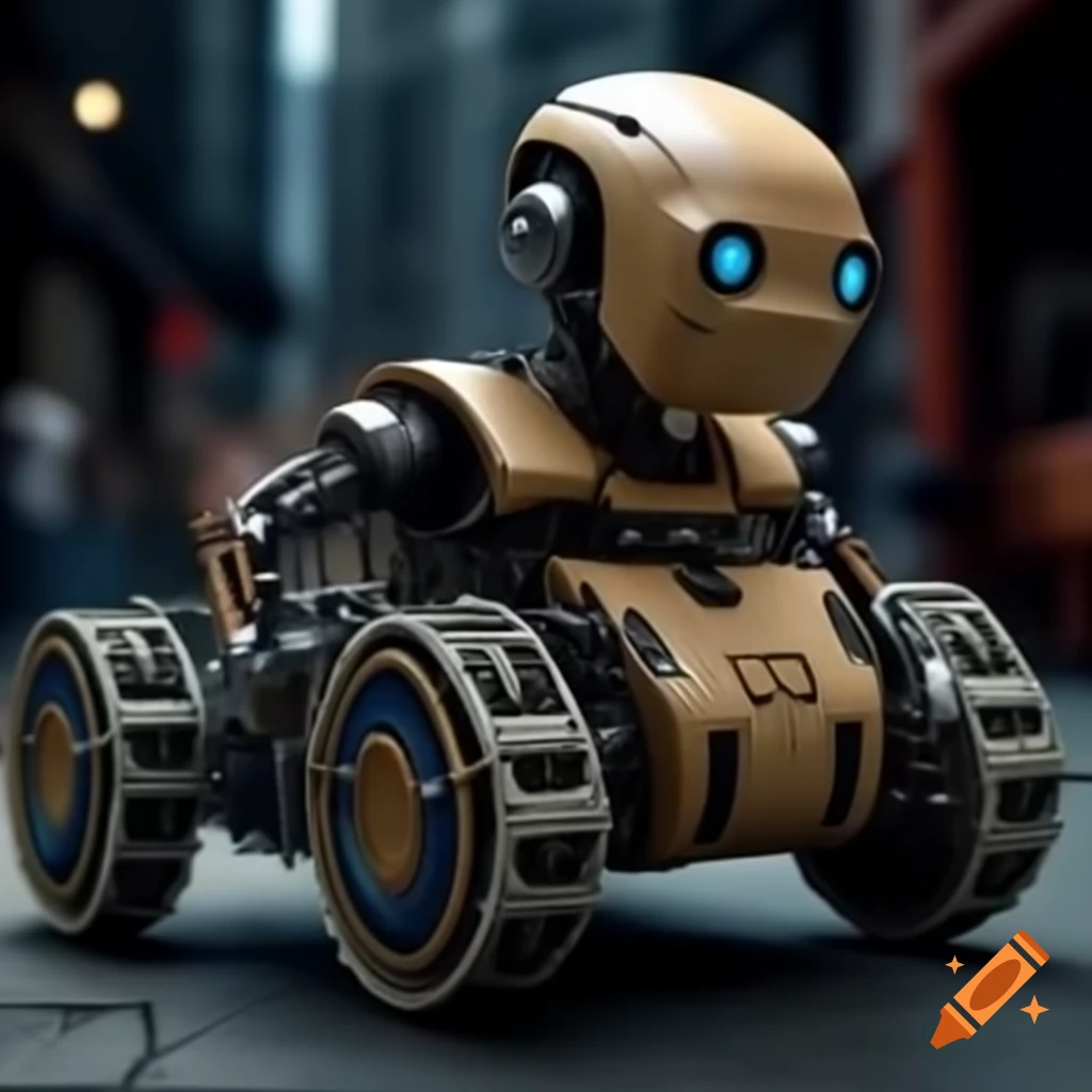 Robotics poster featuring semi-humanoid robot, rope balanced car ...