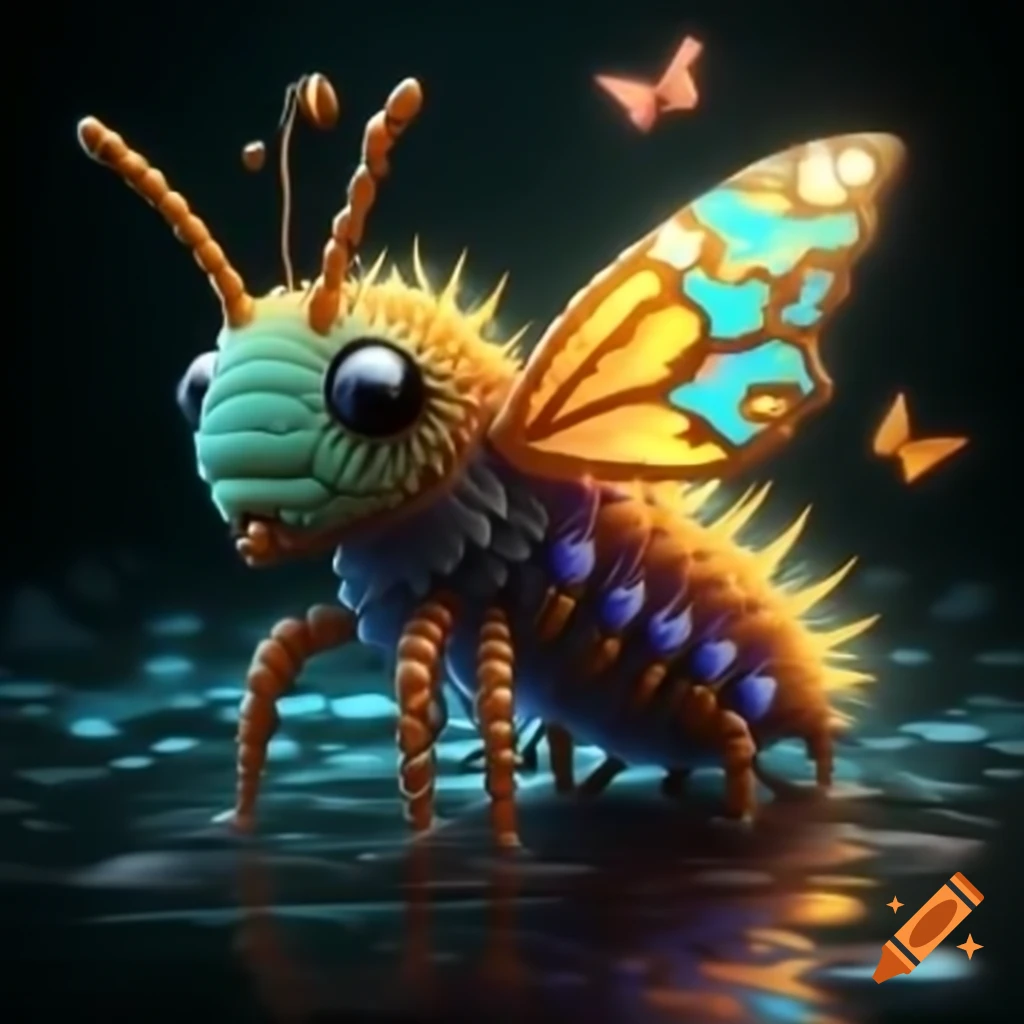 128-bit pixel caterpillar transforming into majestic butterfly with ...