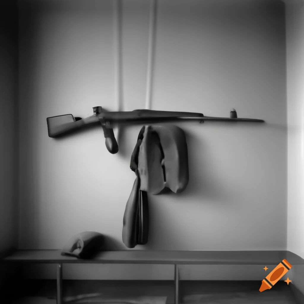 Vintage hunting rifle displayed on wall with aesthetic old decor on Craiyon