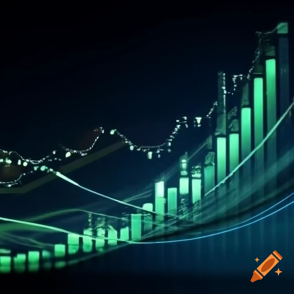 Professional guide design featuring green charts and graphs on sleek black background on Craiyon