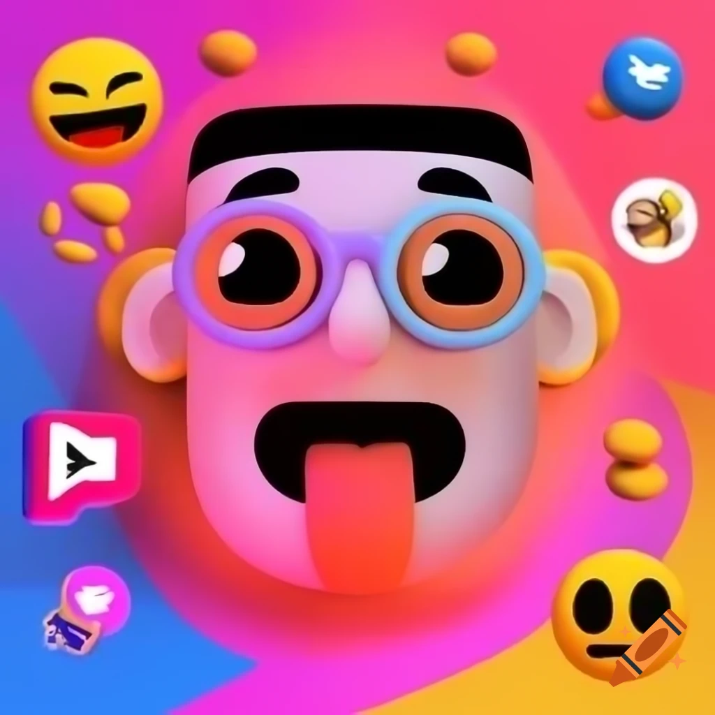 Vibrant and humorous avatar design for tiktok account 'thehumortime' with colorful background ...