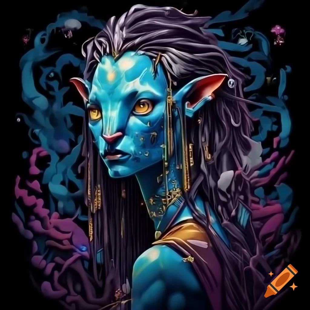 Detailed avatar world emerging from vibrant 16-bit pixelated underworld ...