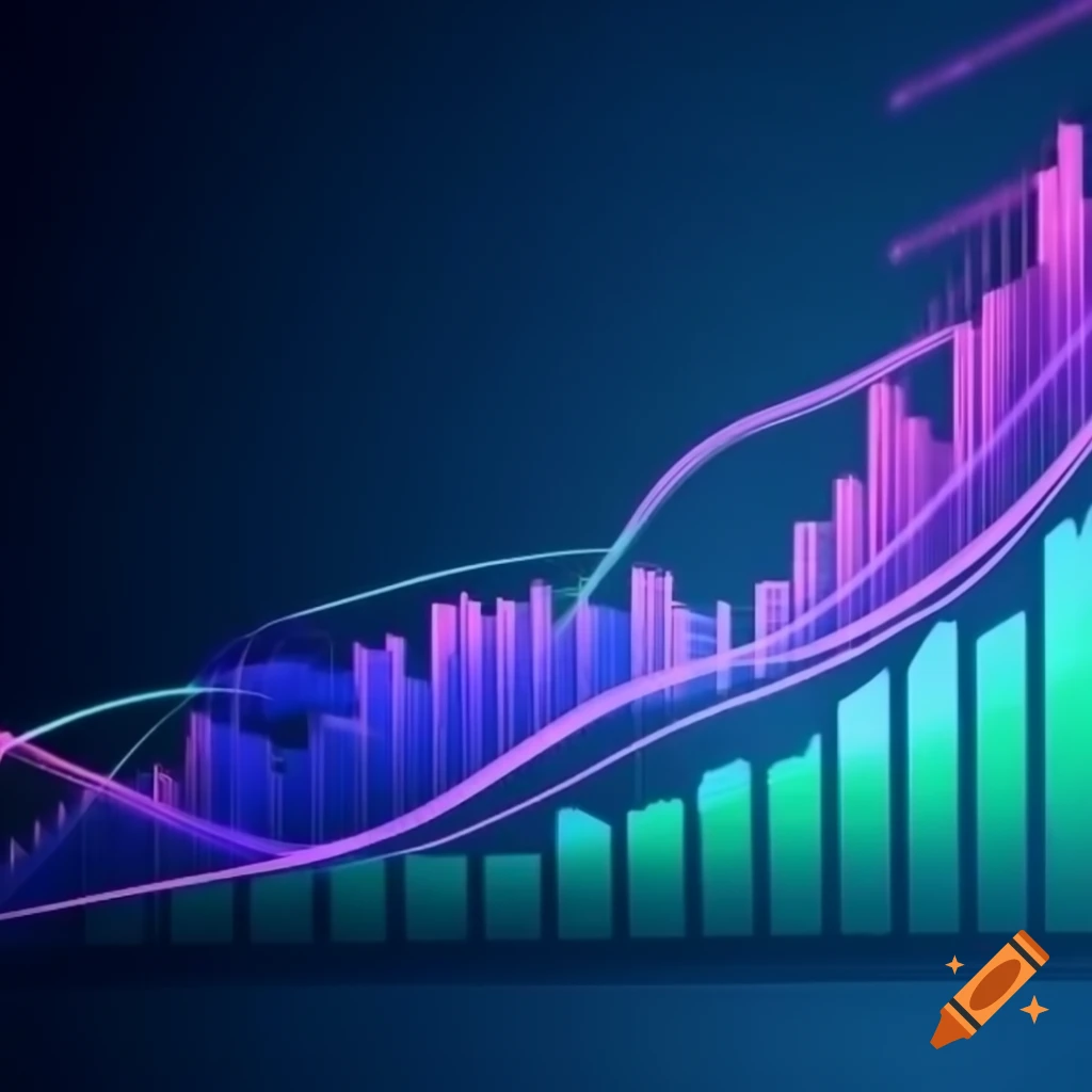 Sleek black background with green charts representing etf investment ...