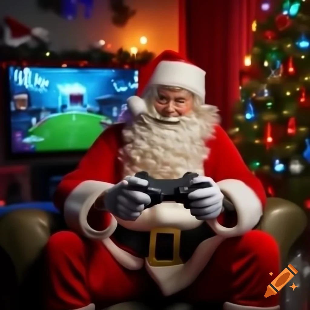 Christmas tree decorated with mini PlayStation controllers and a PS5 ...