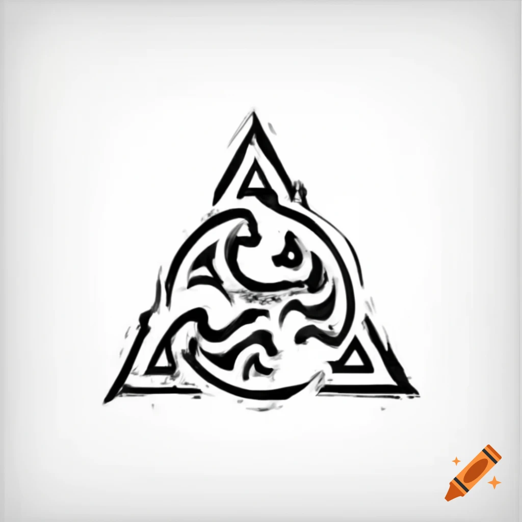 Vintage hand drawn black and white snake faction symbol on Craiyon