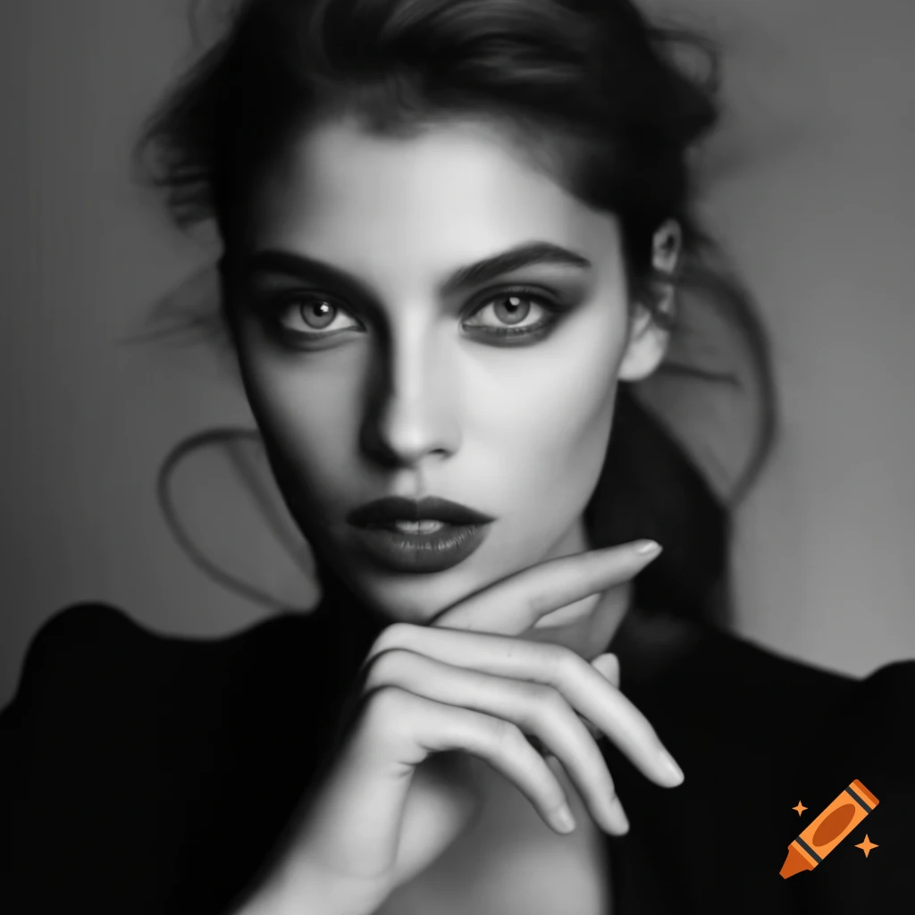 Beautiful italian woman portrait on Craiyon