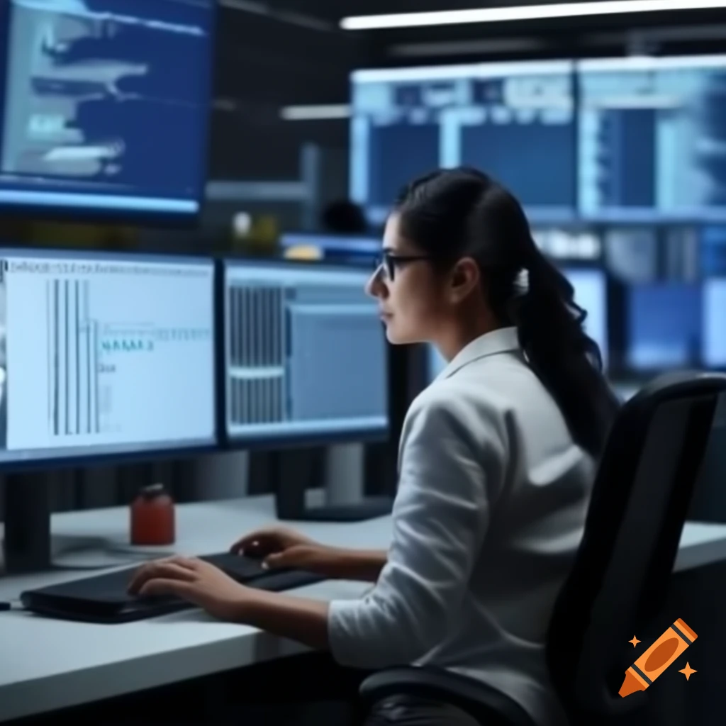 Female indian software engineer at work in office on Craiyon