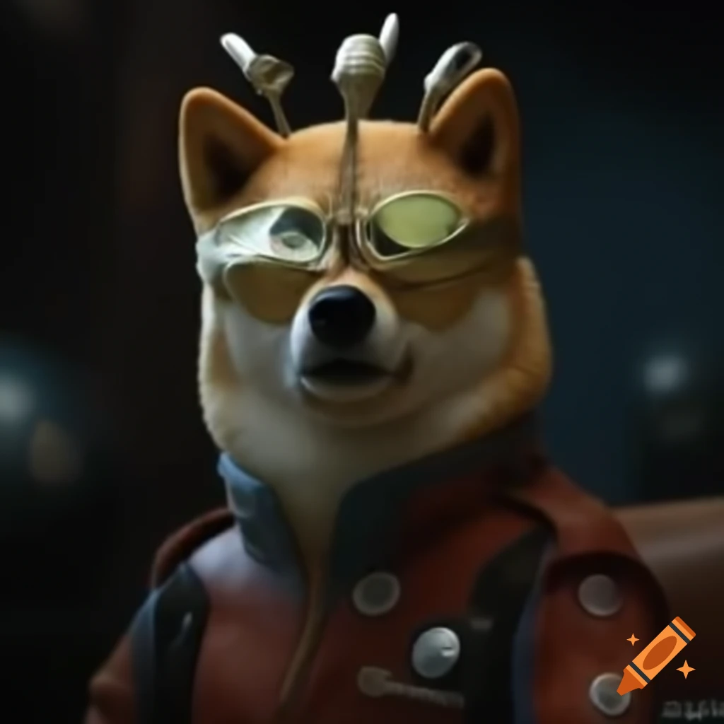 Doge character reimagined as an alien on Craiyon