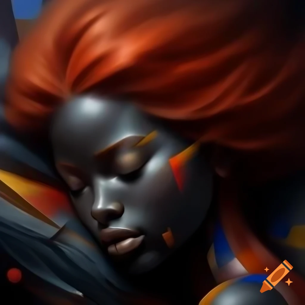 Detailed painting of a sleeping figure in Kandinsky style, vibrant and ...