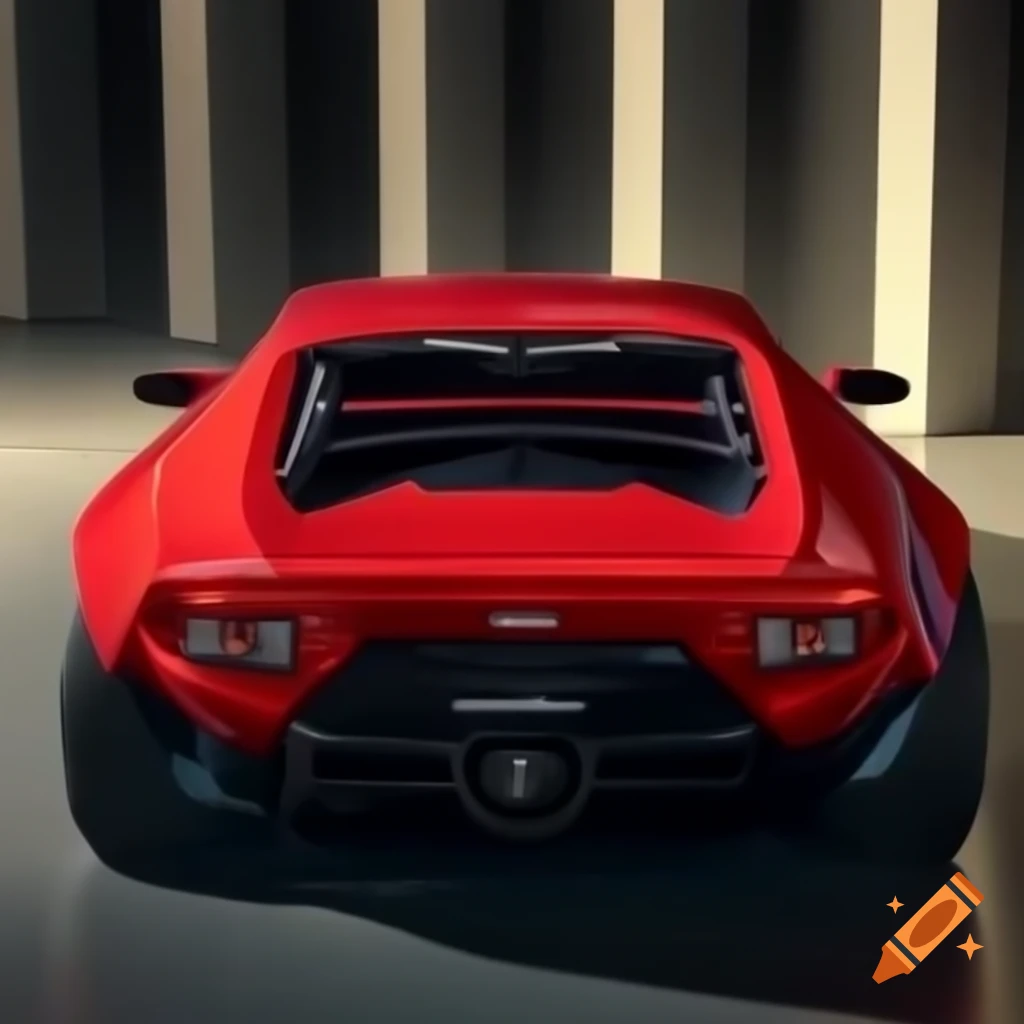 Classic De Tomaso Pantera sports car with vibrant red paint and sleek ...