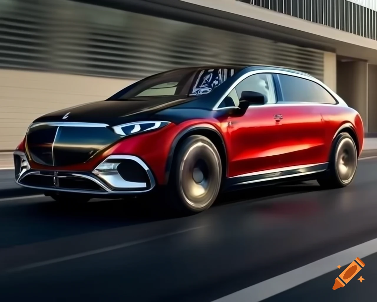 2025 Mercedes-Maybach EQS SUV extended wheelbase limousine in red on ...