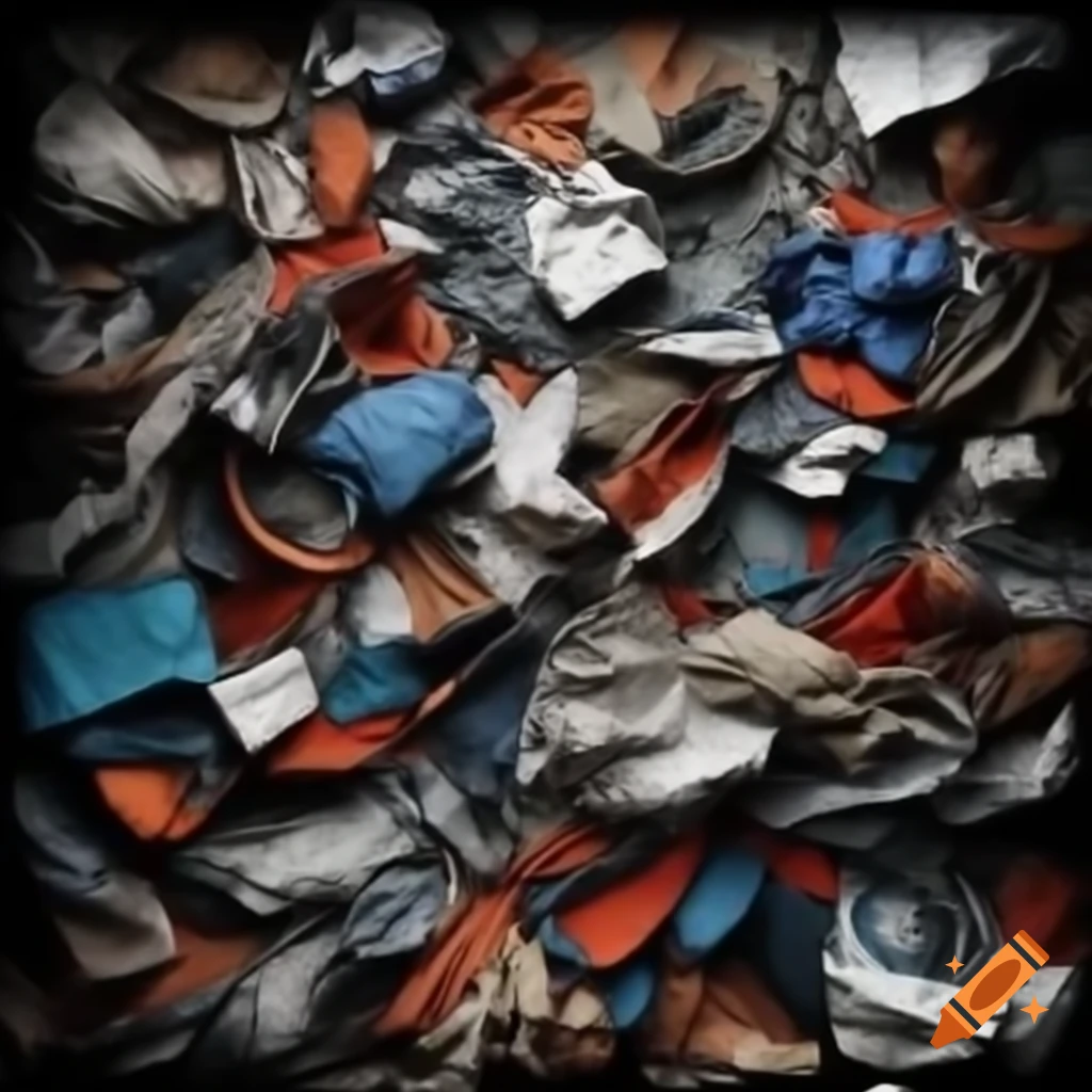 Realistic seamless pile of randomly thrown clothes on the floor on Craiyon