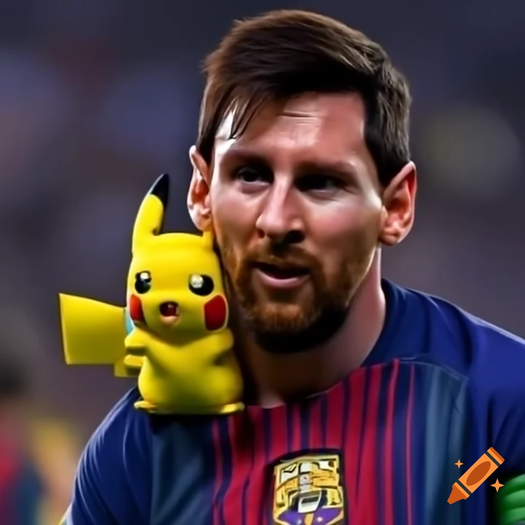 Lionel messi depicted as a pokémon character on Craiyon