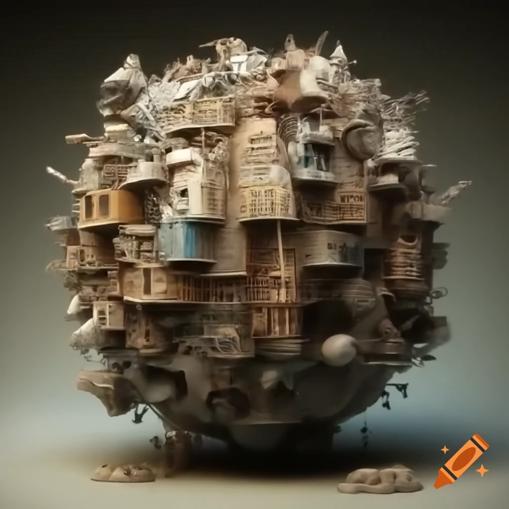 Miniature representation of the layered complexity of our world on Craiyon