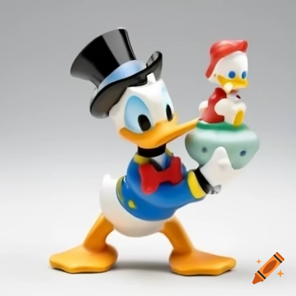 Whimsical ceramic figures of classic cartoon characters on Craiyon