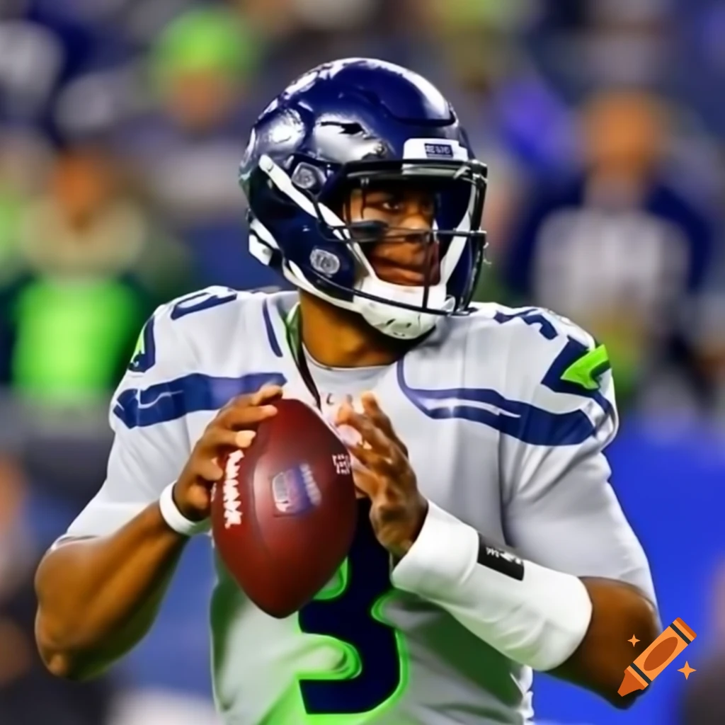 Geno Smith blended with Caesar from Planet of the Apes on Craiyon