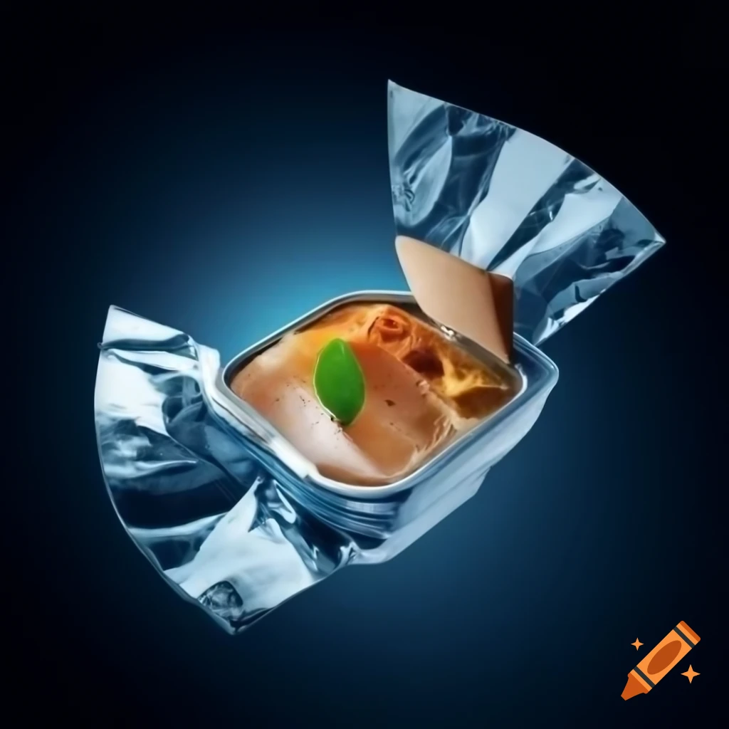 Y2K-inspired foil-packaged culinary masterpiece combining technology ...