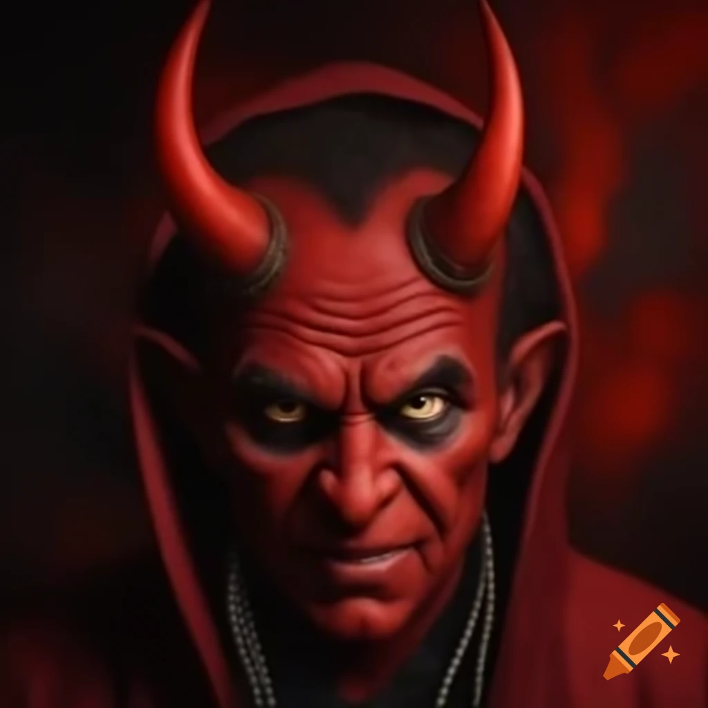 Devil character with a plotting expression, suggesting a challenge on ...