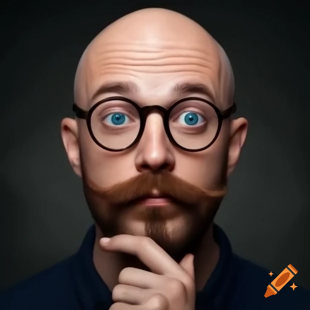 Handsome bald project manager in expensive clothes holding money and ...