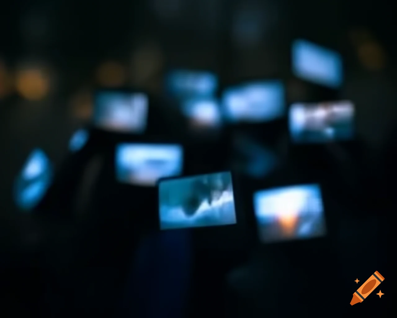 Hdri photograph of bioluminescent displays with bokeh and natural ...