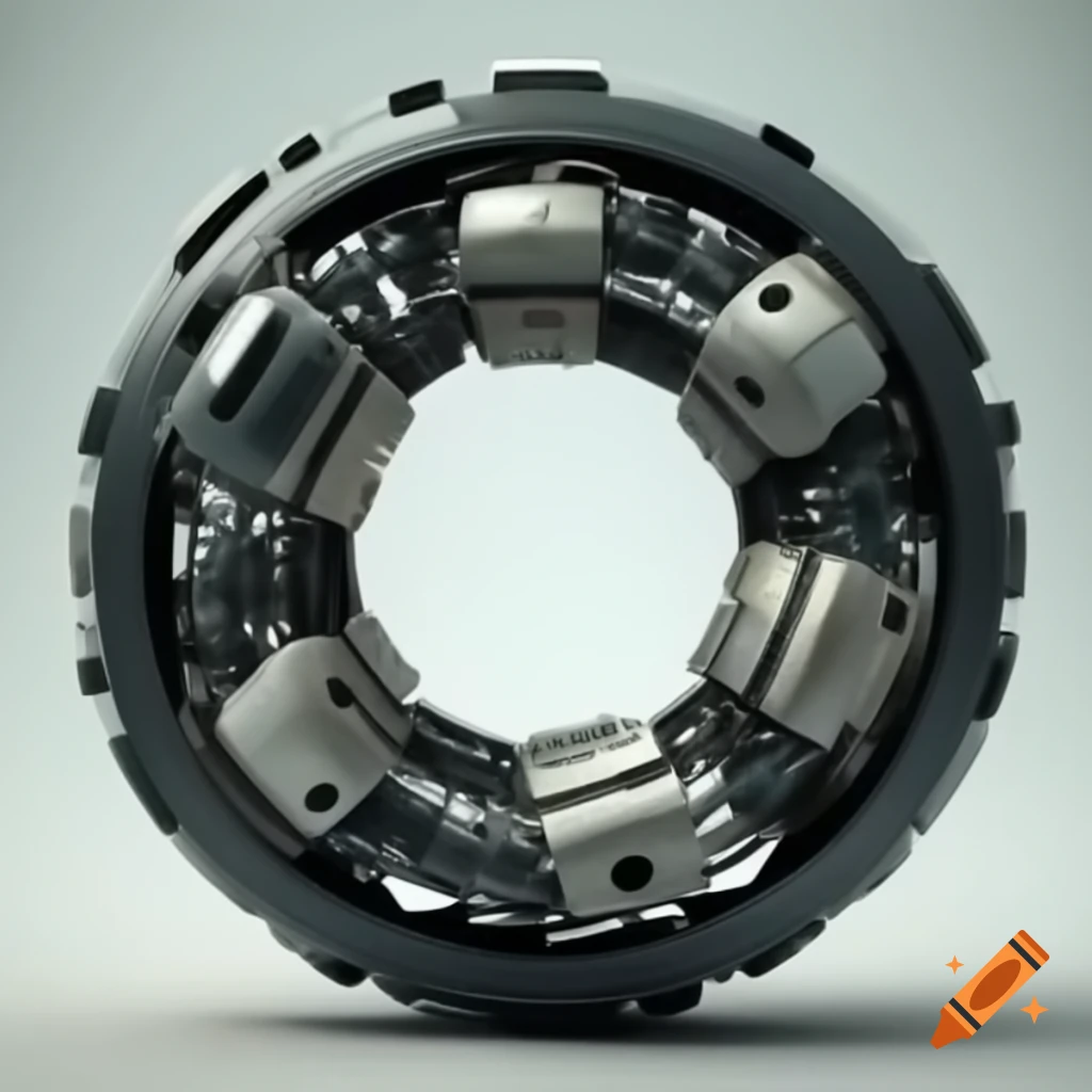 Round black ring featuring technological designs for money transactions ...