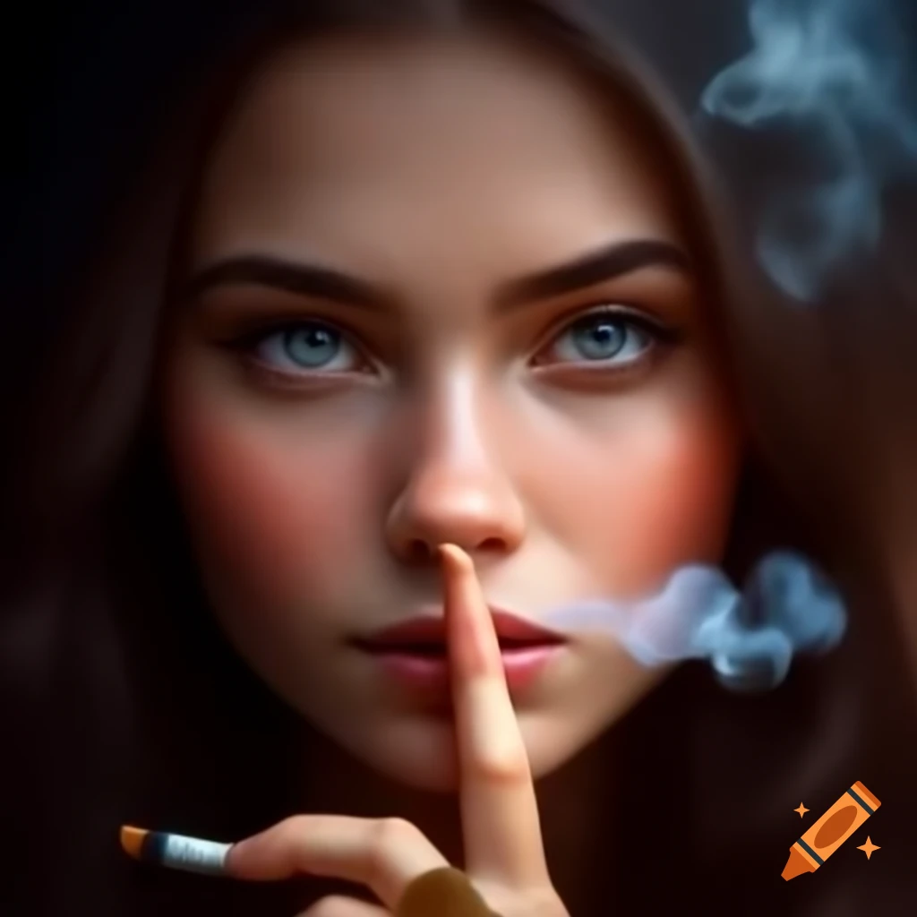 Close-up of a beautiful young Slavic woman with prominent facial ...