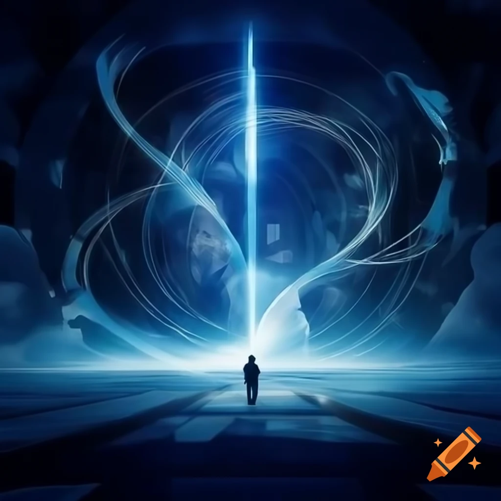 Abstract surreal landscape representing controlled reality with a ...