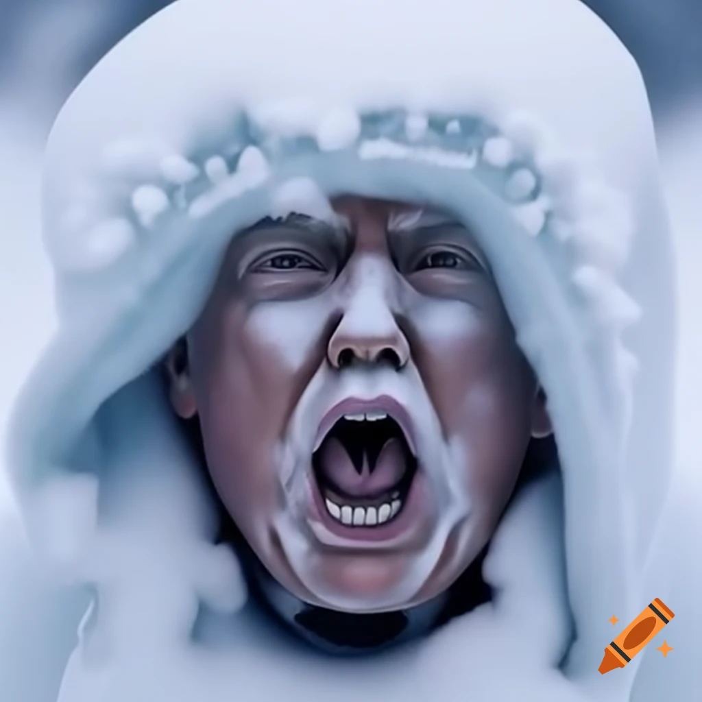 Photorealistic scene of Trump and Melania in a snow globe during a ...