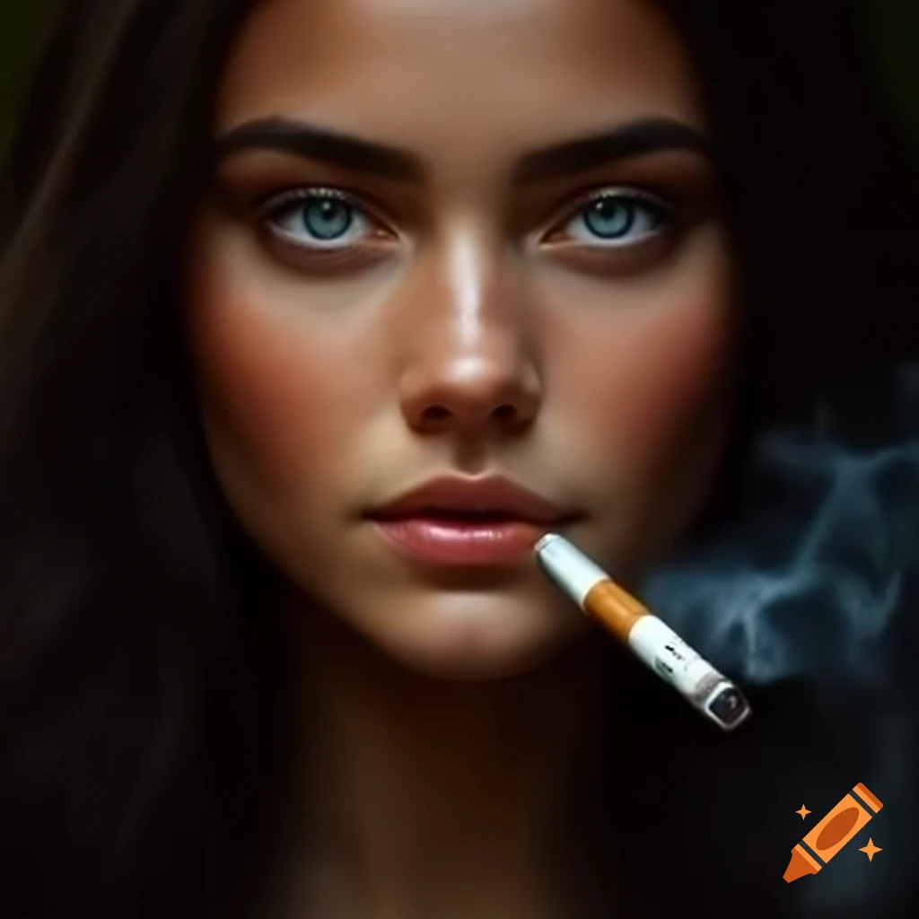 Close-up of beautiful young slavic woman with ideal facial features on ...