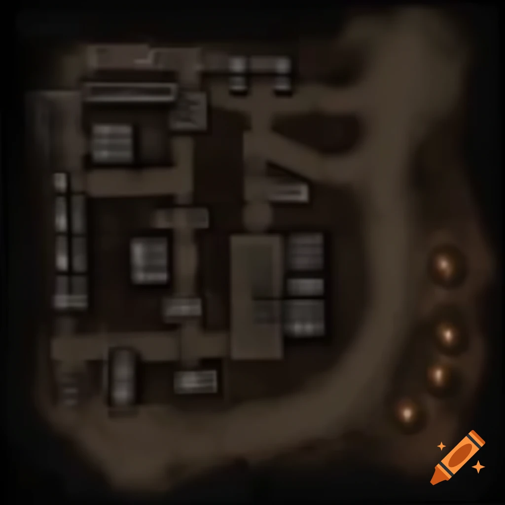 Map of a dystopian frontier world with outlaw towns and rugged terrain ...