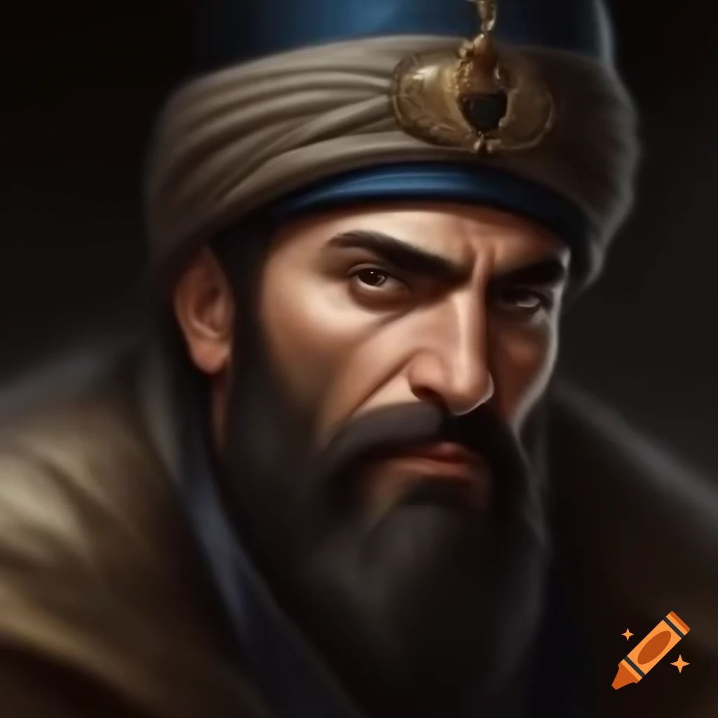 Portrait of Bayezid, the Ottoman sultan known for strength and ambition ...