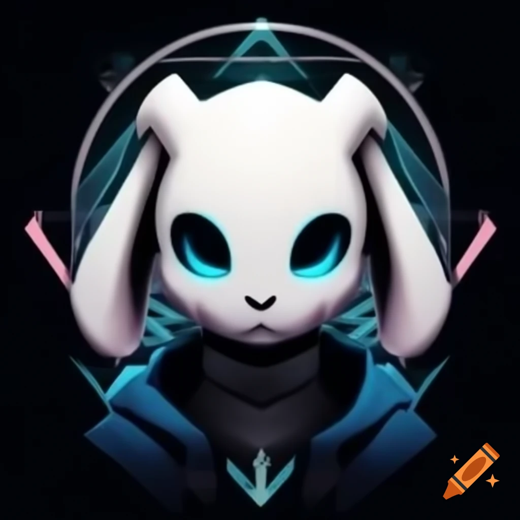 Futuristic logo design of young asriel dreemurr from undertale as a ...