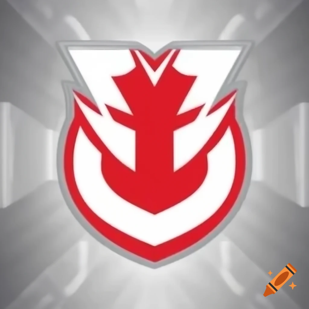 White and red football club logo design on Craiyon