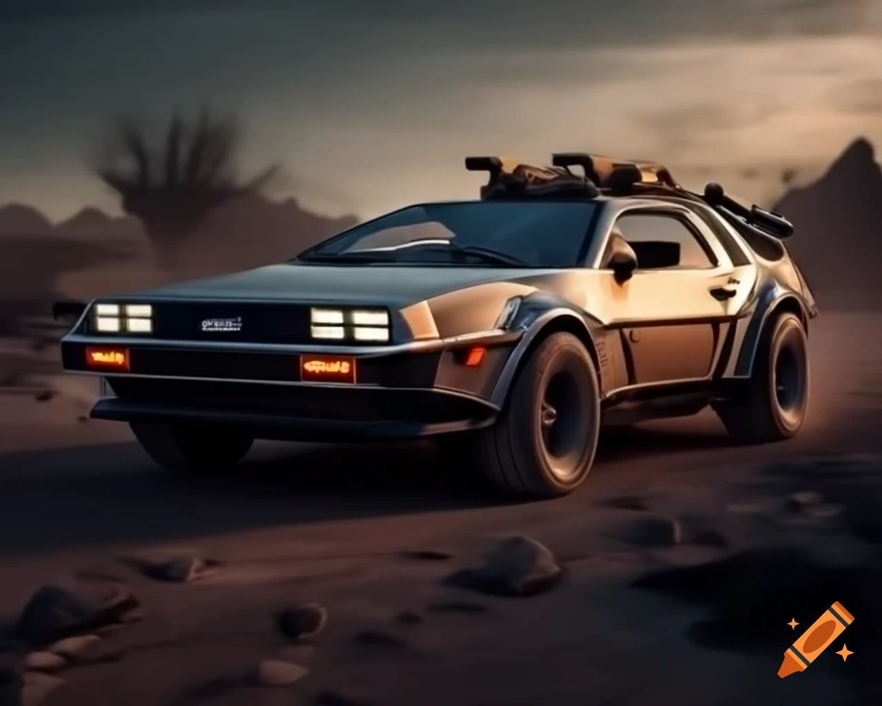 Futuristic modified DeLorean DMC-12 equipped for GWAR 2025 tour with ...
