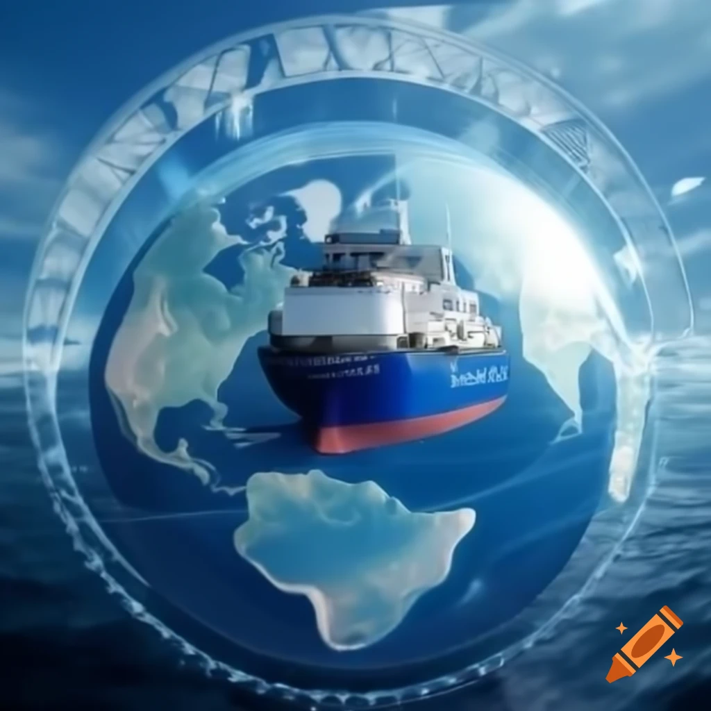 V G VARDAN GLOBAL logo featuring a ship on Craiyon