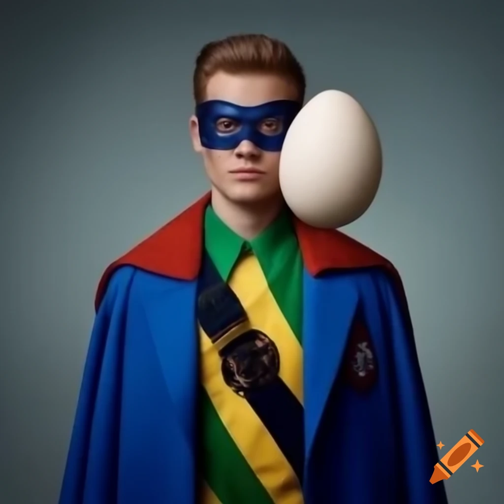 Superhero character 'the goose egg' inspired by christmas on Craiyon