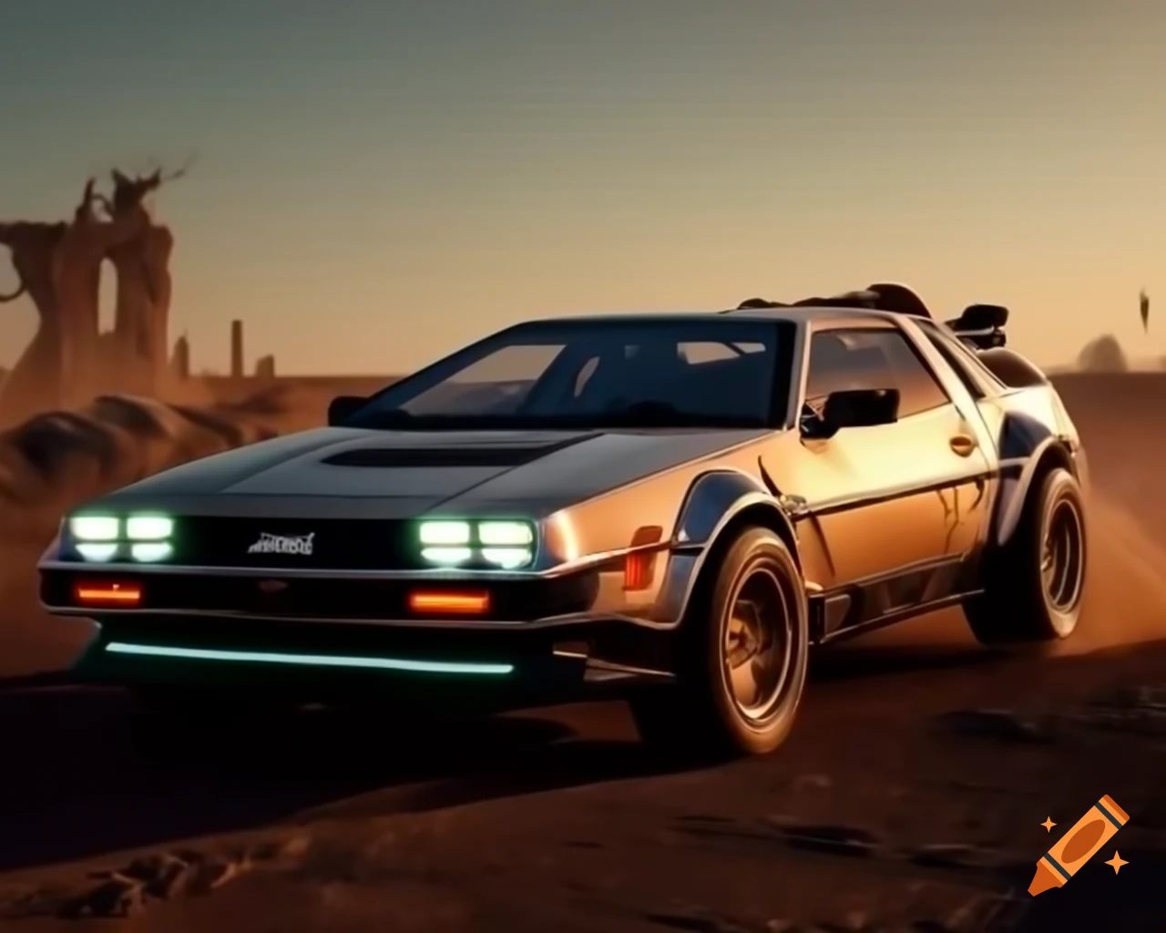 Futuristic modified DeLorean DMC-12 equipped for GWAR 2025 tour with ...