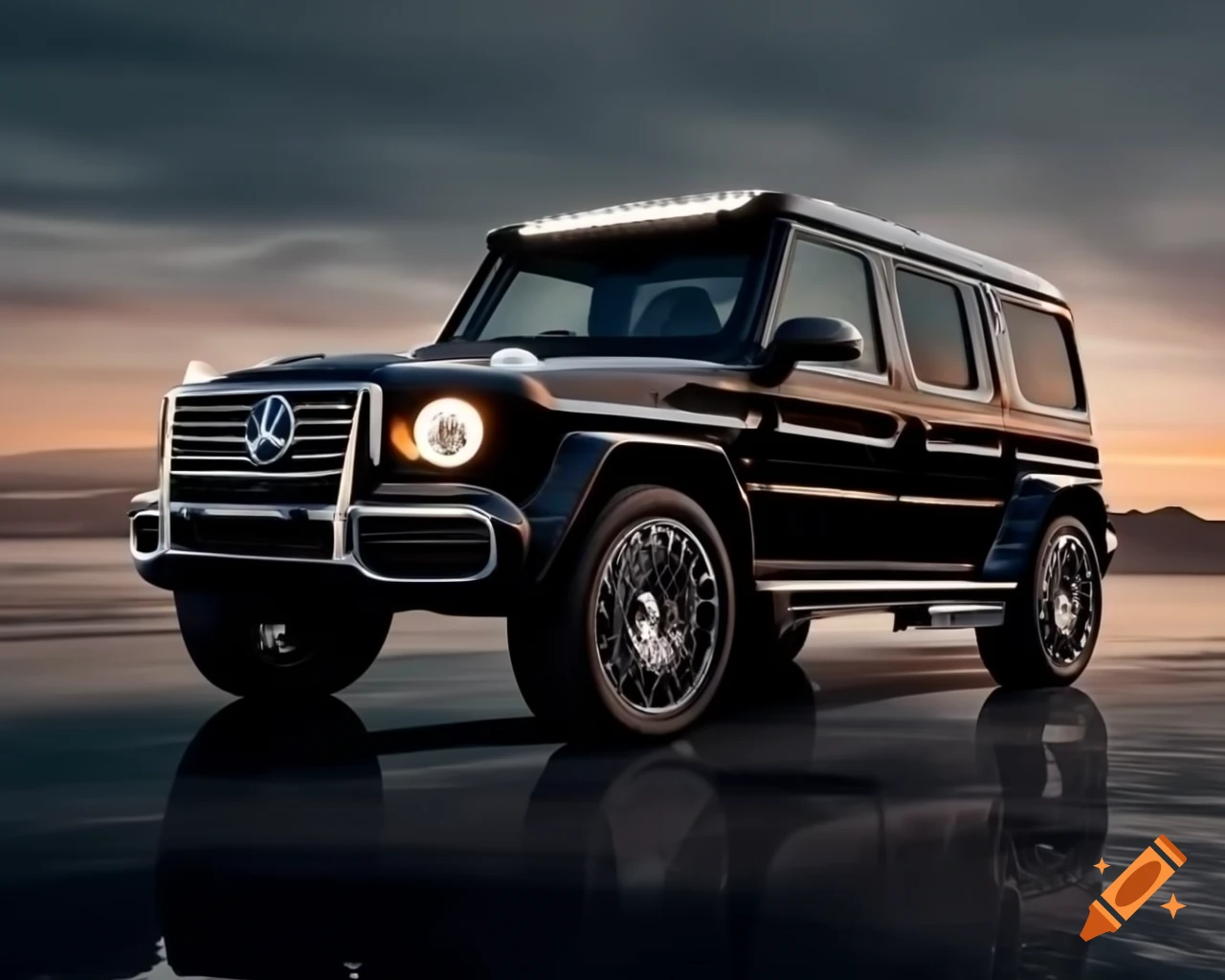 2025 Mercedes-Maybach G-Class EQ Landaulet luxury electric SUV on Craiyon