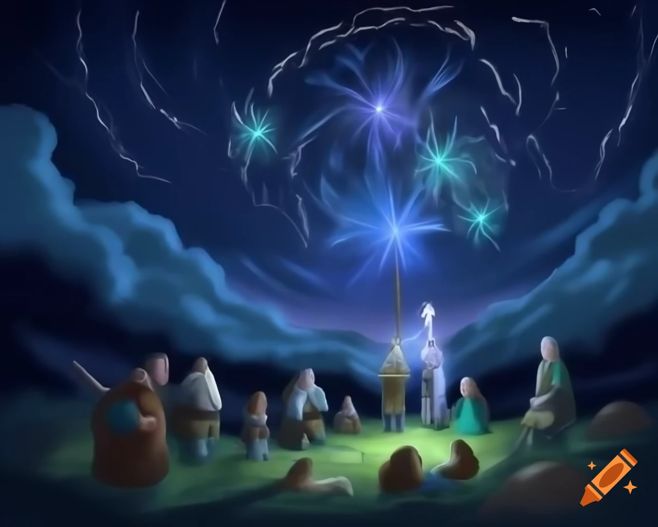 Hobbits, Elves, Dwarves, and Men celebrating midwinter's eve feast in ...