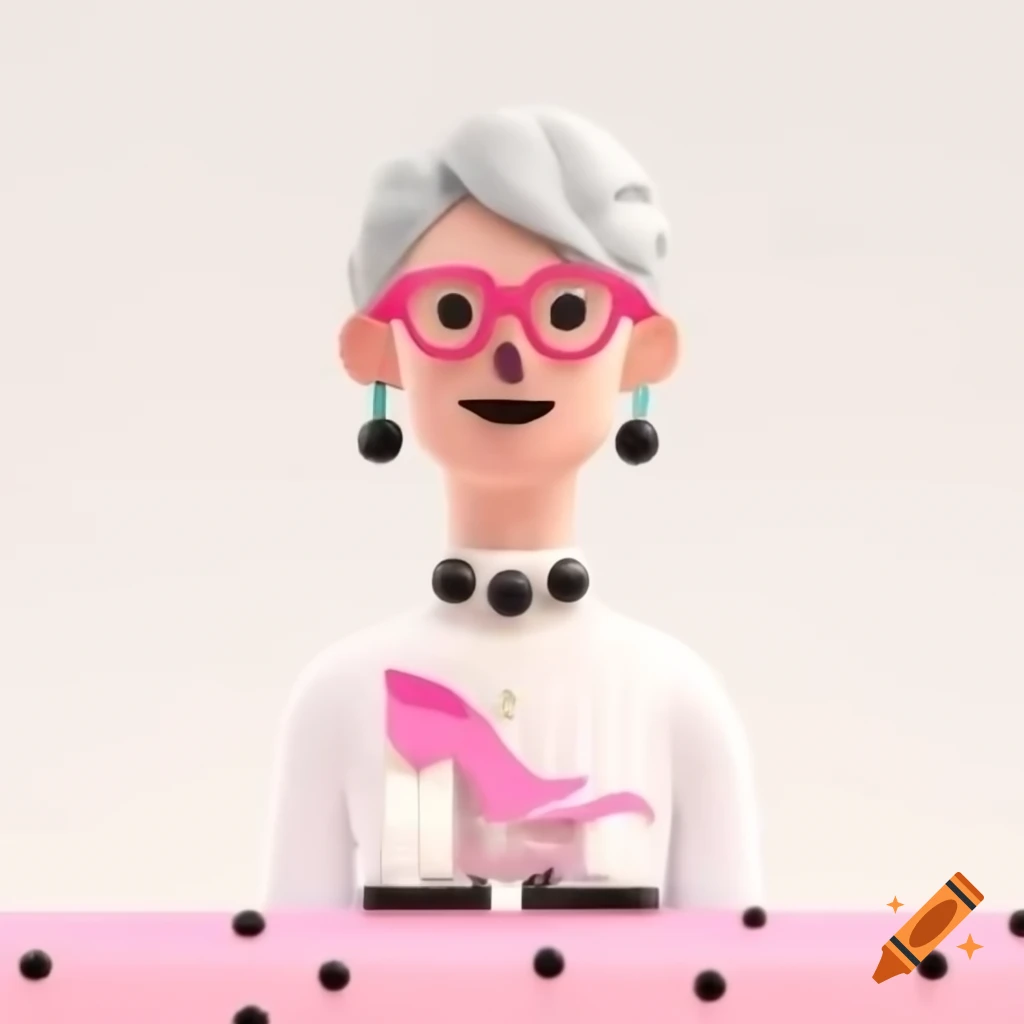 Cartoon 3D illustration of a middle-aged short lady with 'Feliz Año ...