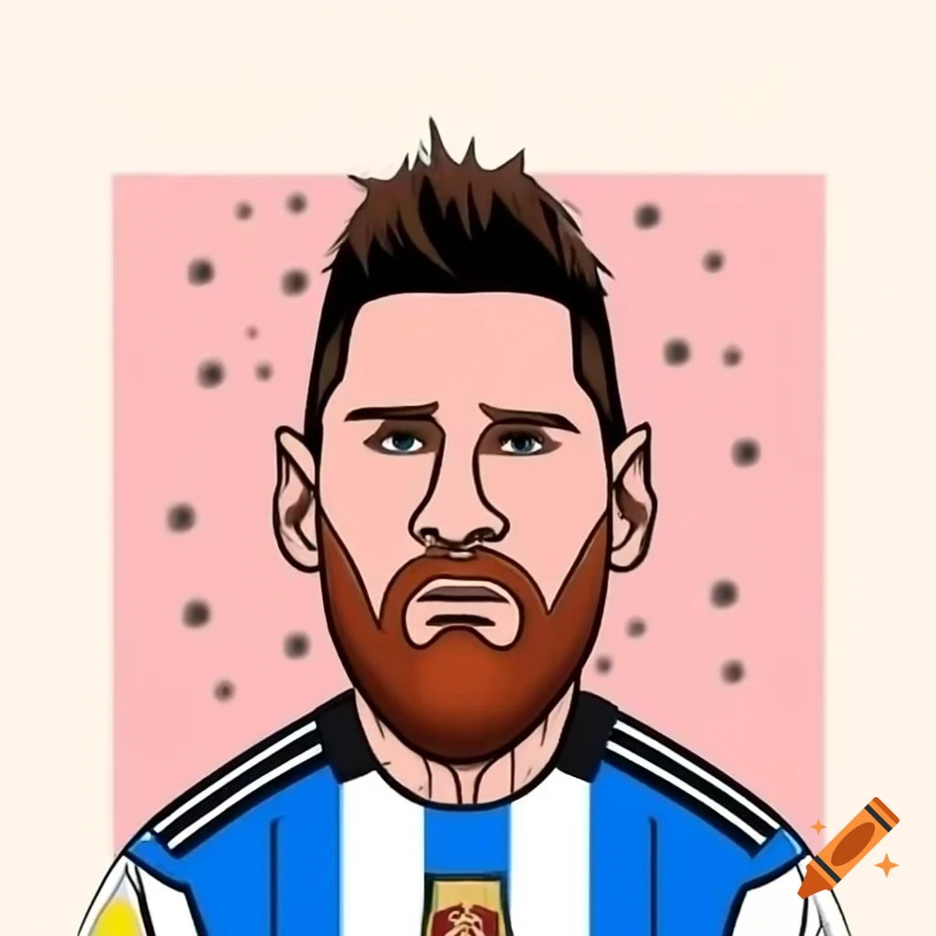 Lionel messi in action on the soccer field on Craiyon