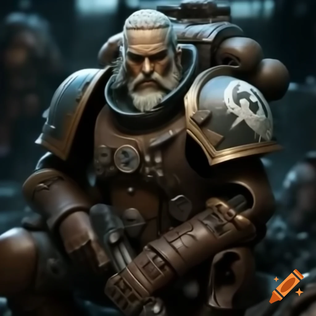 Realistic human pirate in sci-fi armor inspired by warhammer 40k on Craiyon