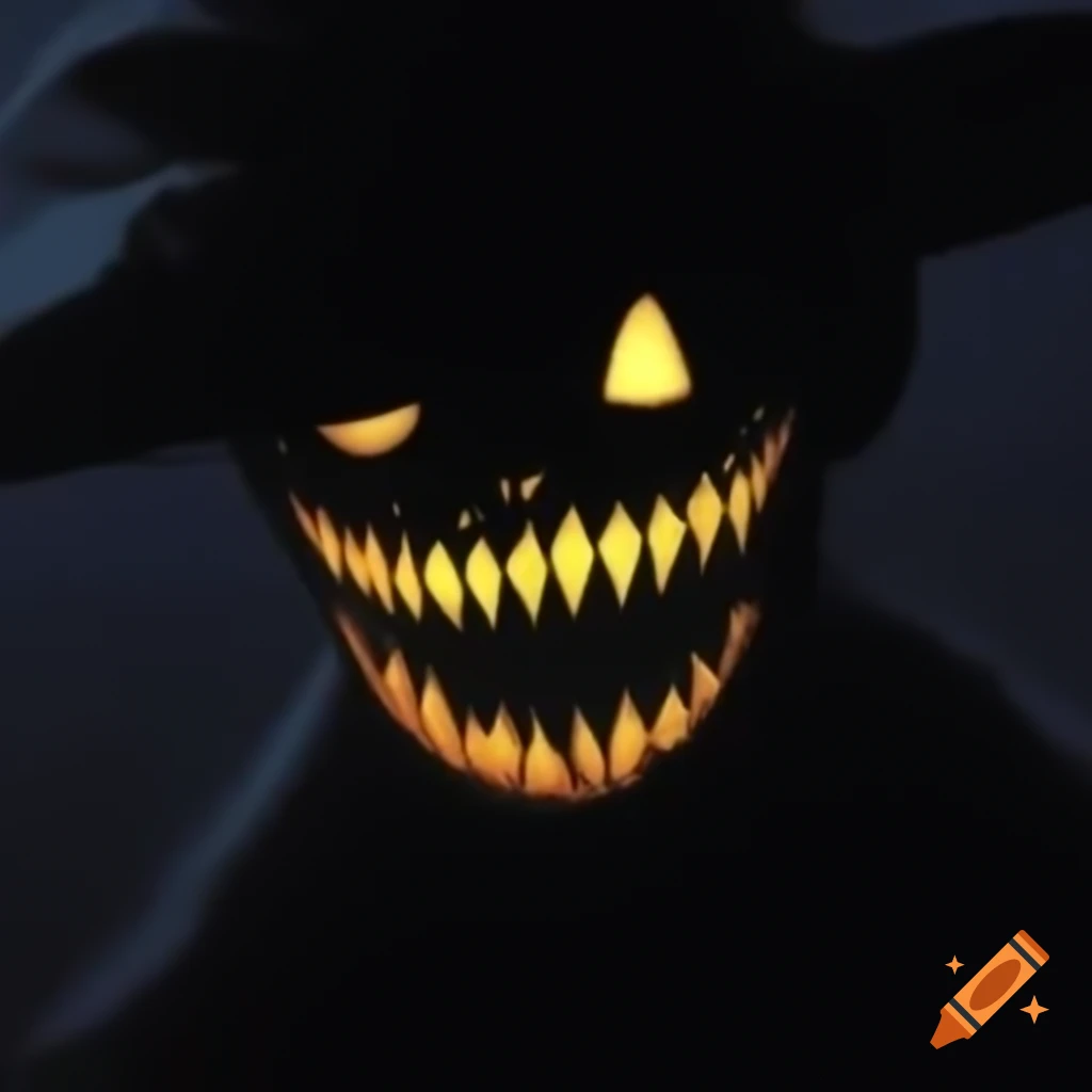 Mysterious shadow man with an evil smile in a dark setting on Craiyon