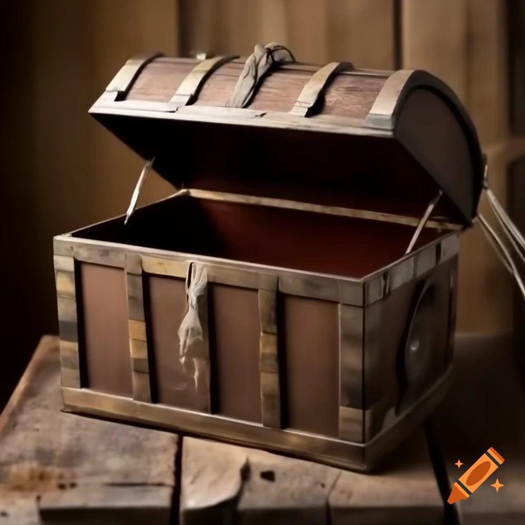Empty treasure chest on Craiyon