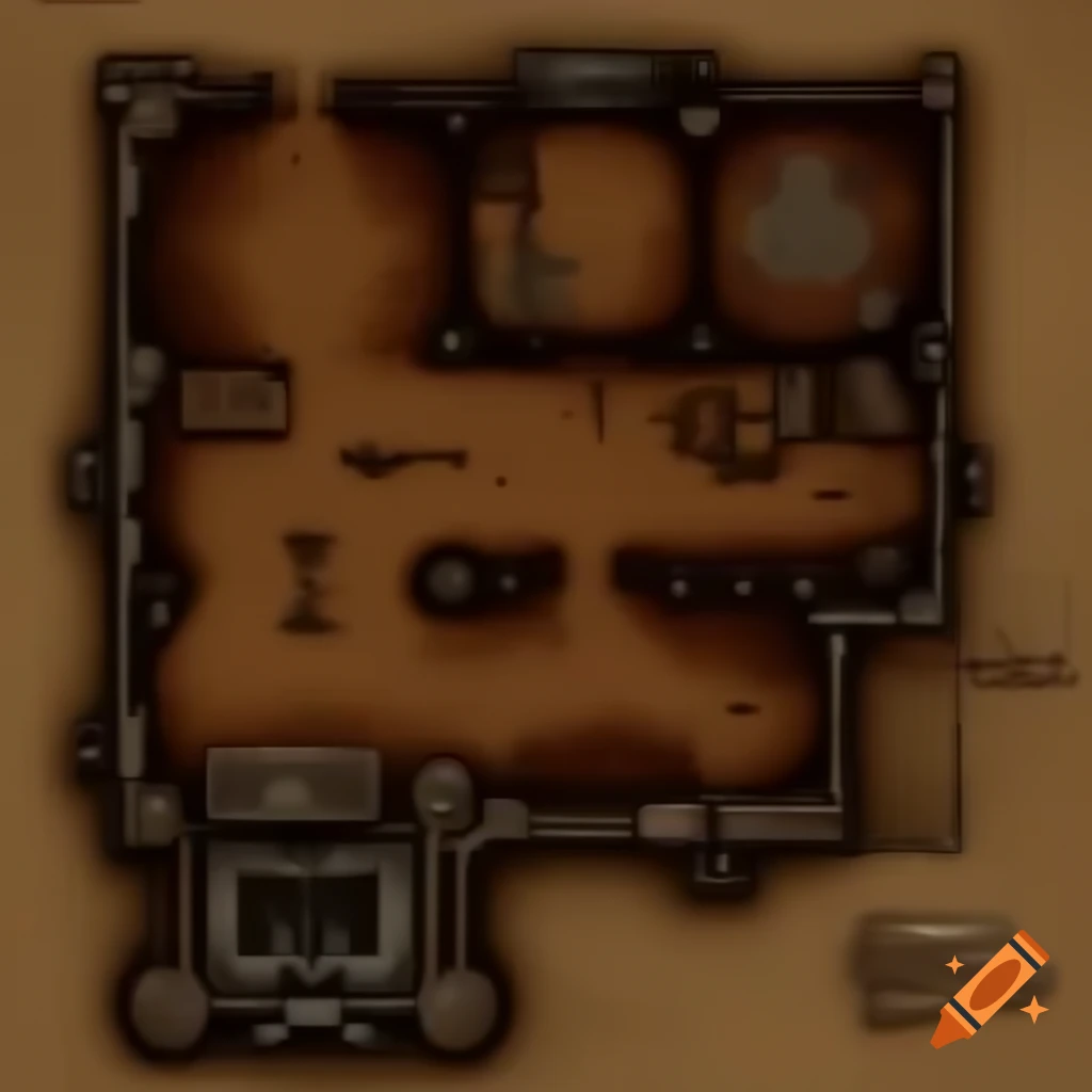 Top down view of sci-fi DnD battle map featuring western saloon and ...