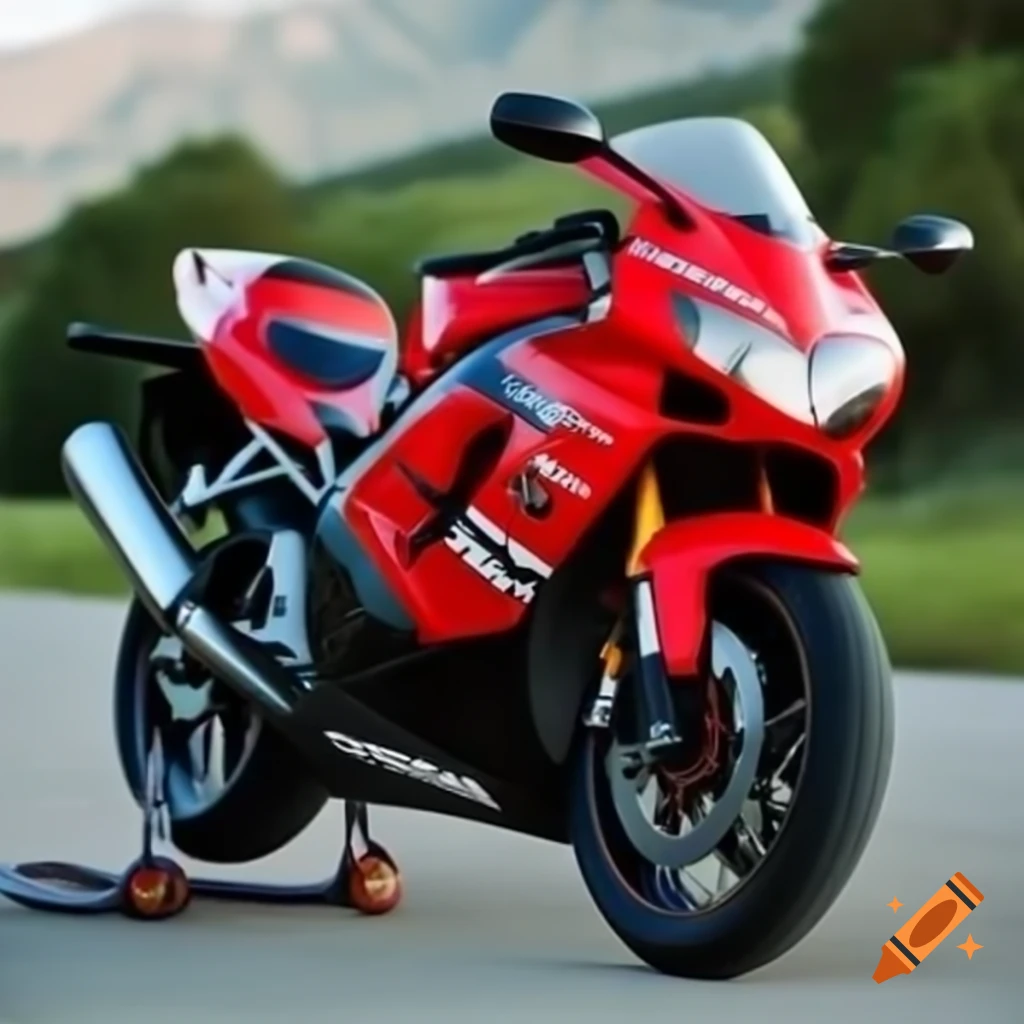 Honda CBR 600 F4i 2004 motorcycle design in black-red color on Craiyon
