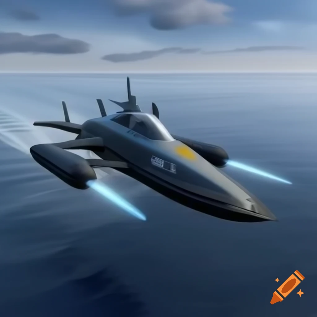 Concept design of hovercraft fighter jet hybrid with vtol technology on ...