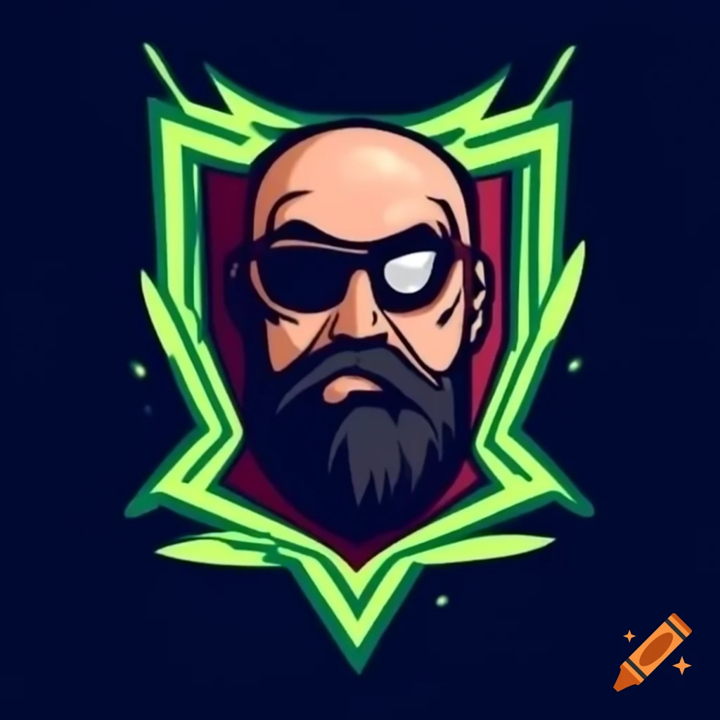 Bald bearded man gaming, profile photo for below average gamer on Craiyon